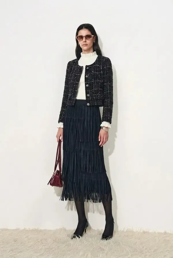 Fabrique Eleanor Houndstooth Tweed Jacket