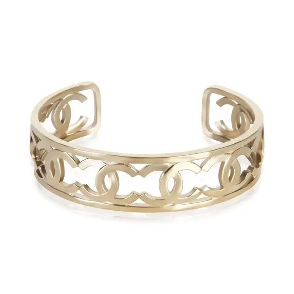 Chanel Gold-plated Cc Cuff Bracelet - Gold_plated