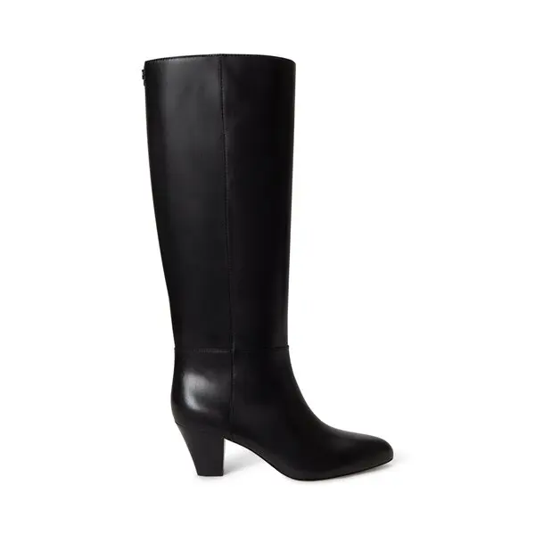 Ralph Lauren Emersyn Calfskin Tall Boot Heel