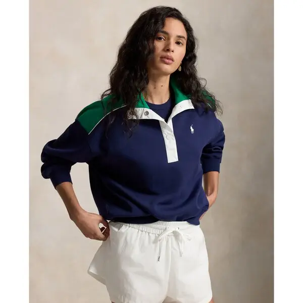 Ralph Lauren Us Open Double-knit Paneled Pullover