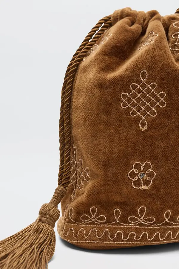 Rixo Orla Waffle Soutache Embroidery Regular Bag