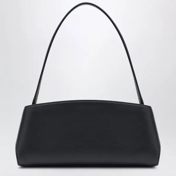FERRAGAMO Hug East-west Navy/dark Brown Calfskin Shoulder Bag