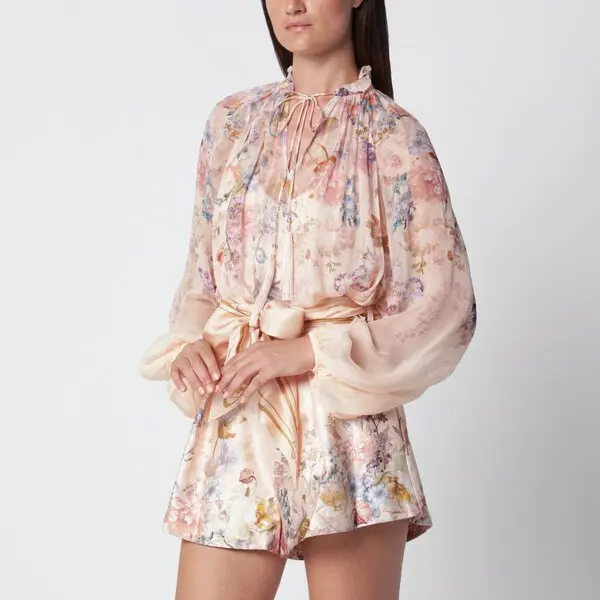 Zimmermann Valiant Floral Print Blouse - Pink