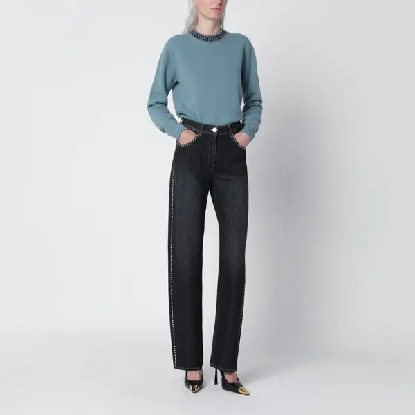 Versace Wool And Cashmere Crewneck Sweater