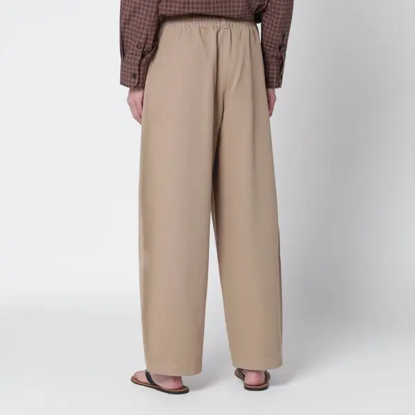 CORDERA Camel Curved-leg Trousers