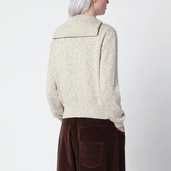 CORDERA Mélange Cotton Half-zip Sweater