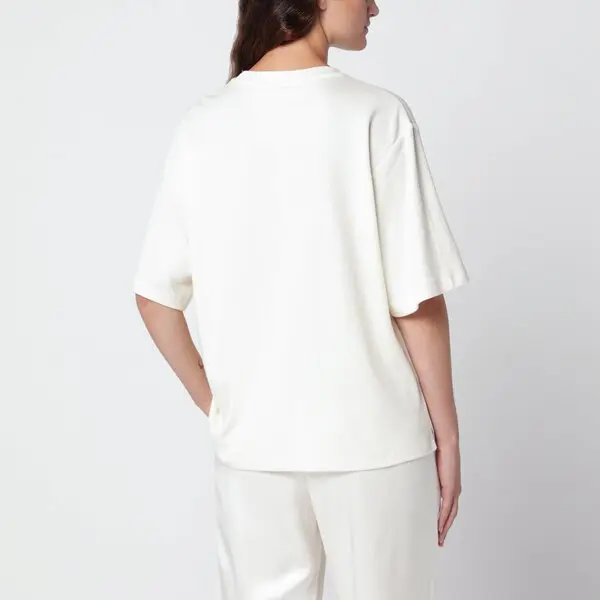 RÓHE Cream Cotton And Wool-blend T-shirt