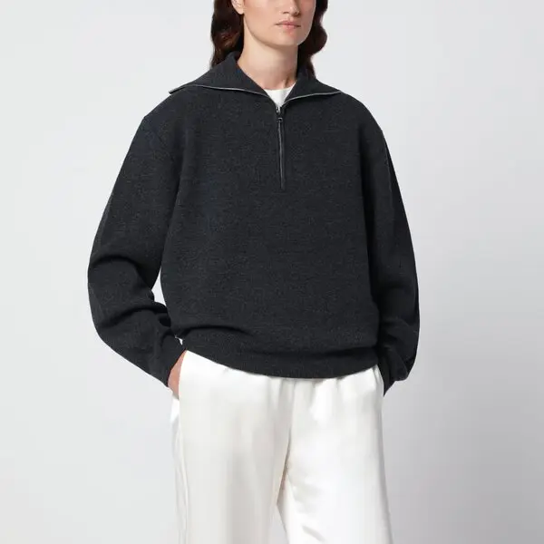 RÓHE Charcoal Wool And Cashmere Pullover - Grey