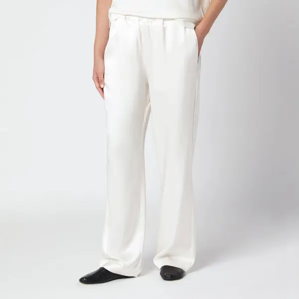 RÓHE Cream Silk Wide-leg Trousers