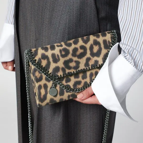 Stella McCartney Falabella Leopard-print Crossbody Wallet Bag - Multicolor