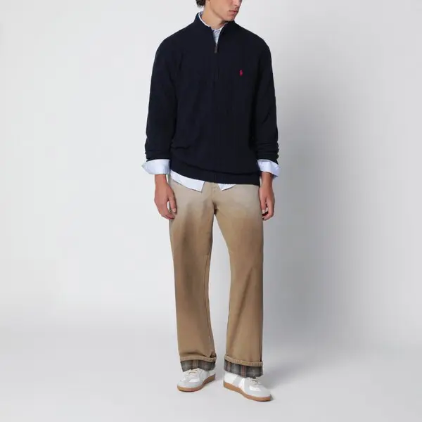 Polo Ralph Lauren Hunter Navy Wool And Cashmere Sweater