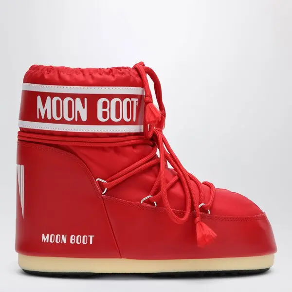 Moon Boot Icon Low Boot In Nylon - Red