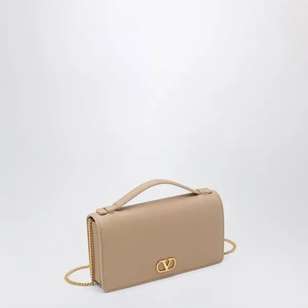 Valentino Garavani Powder Vlogo Signature Chain Wallet