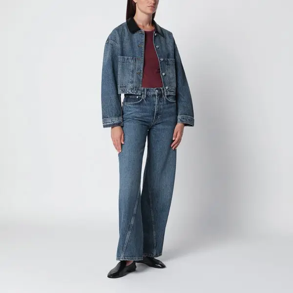 ANINE BING Yuma Cropped Denim Jacket