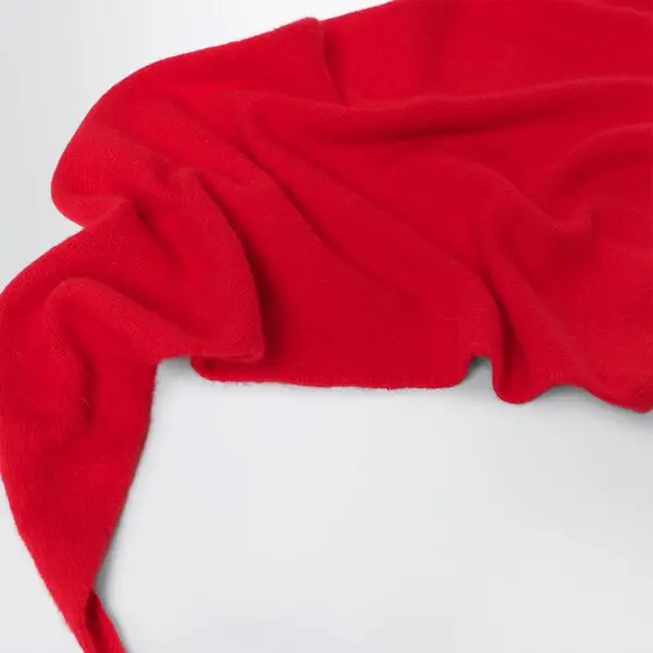 LE BONNET Bandana In Wool And Caregora In Crimson