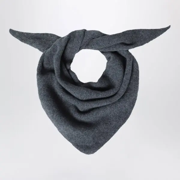 LE BONNET Bandana In Wool And Caregora In Slate - Grey