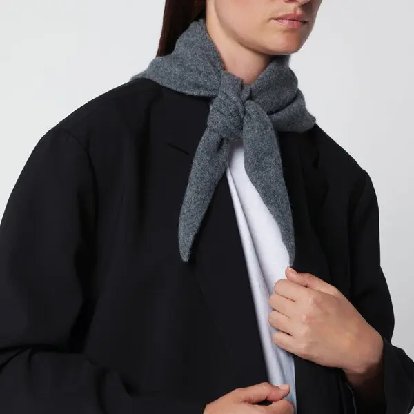 LE BONNET Bandana In Wool And Caregora In Slate