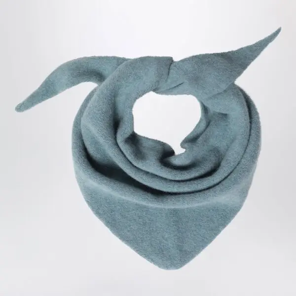 LE BONNET Bandana In Wool And Caregora In Basil - Green
