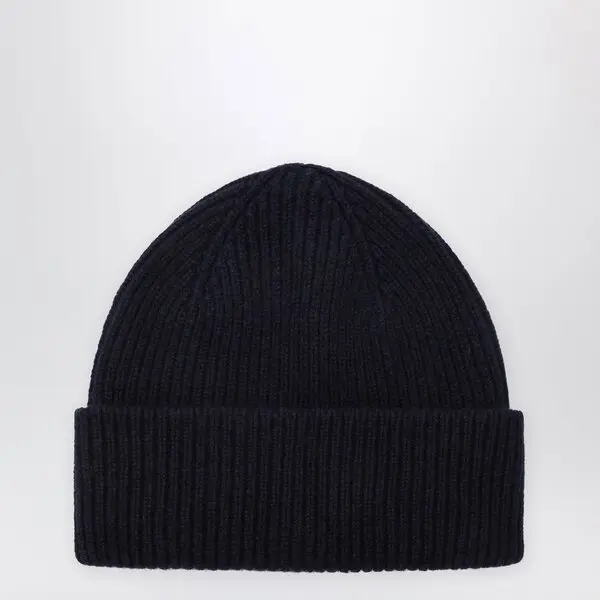 LE BONNET Beanie In Wool And Caregora In Midnight