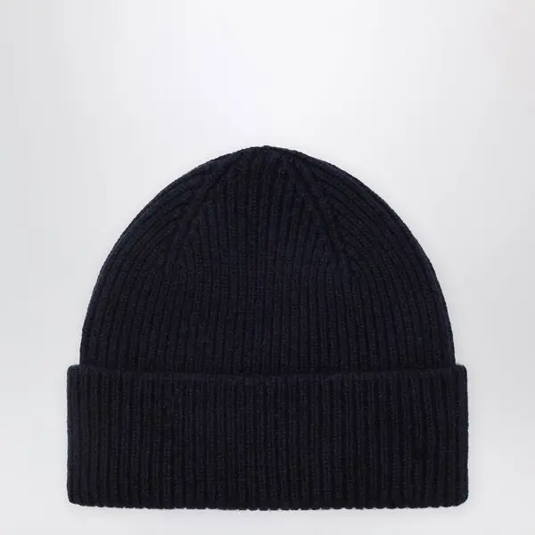 LE BONNET Beanie In Wool And Caregora In Midnight