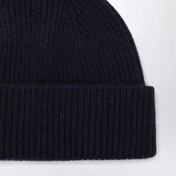 LE BONNET Beanie In Wool And Caregora In Midnight