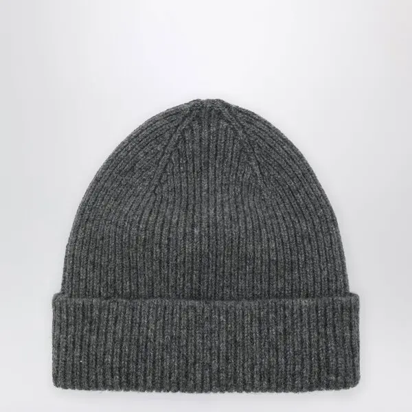 LE BONNET Beanie In Wool And Caregora In Slate