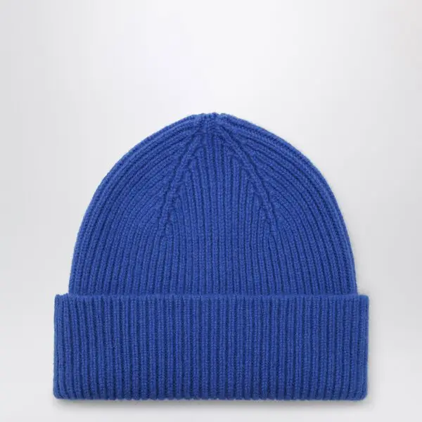 LE BONNET Beanie In Wool And Caregora In Royal Azure