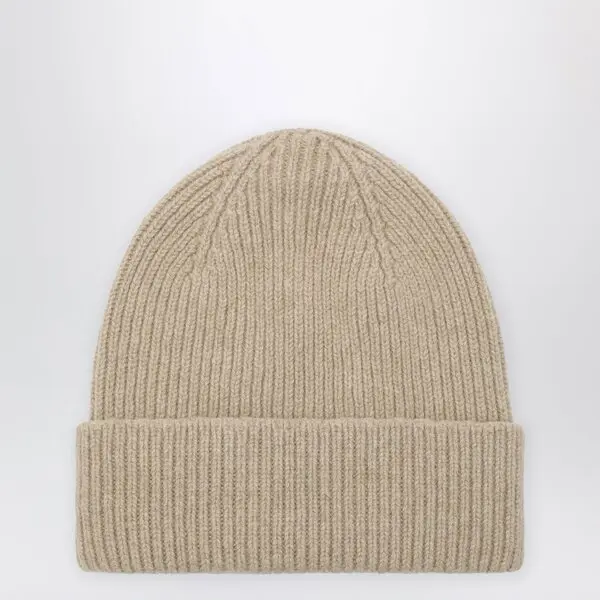 LE BONNET Beanie In Wool And Caregora In Sand