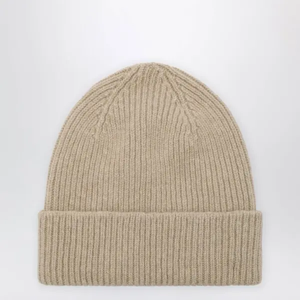 LE BONNET Beanie In Wool And Caregora In Sand