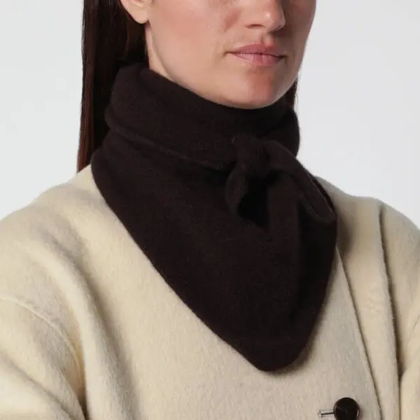 LE BONNET Bandana In Wool And Caregora In Espresso