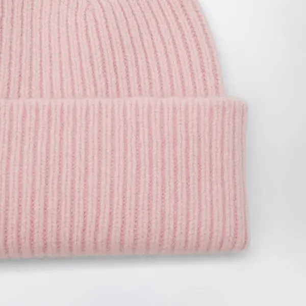 LE BONNET Beanie In Wool And Caregora In Blush