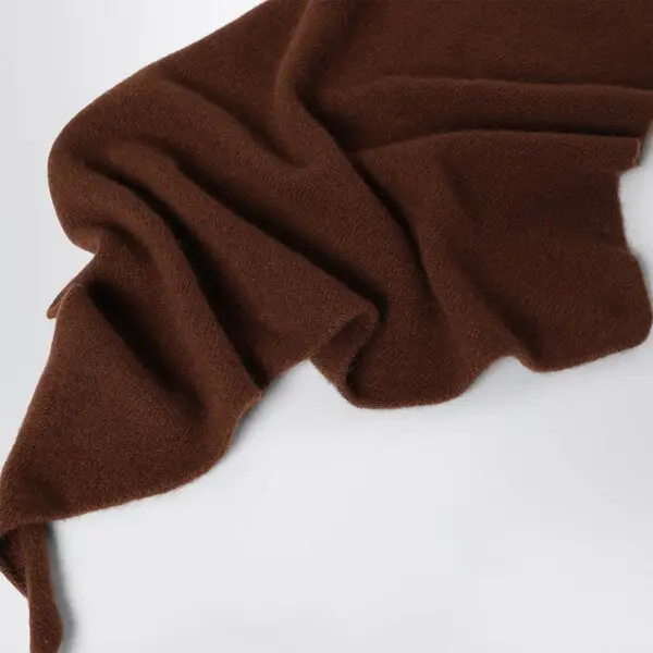 LE BONNET Bandana In Wool And Caregora In Walnut