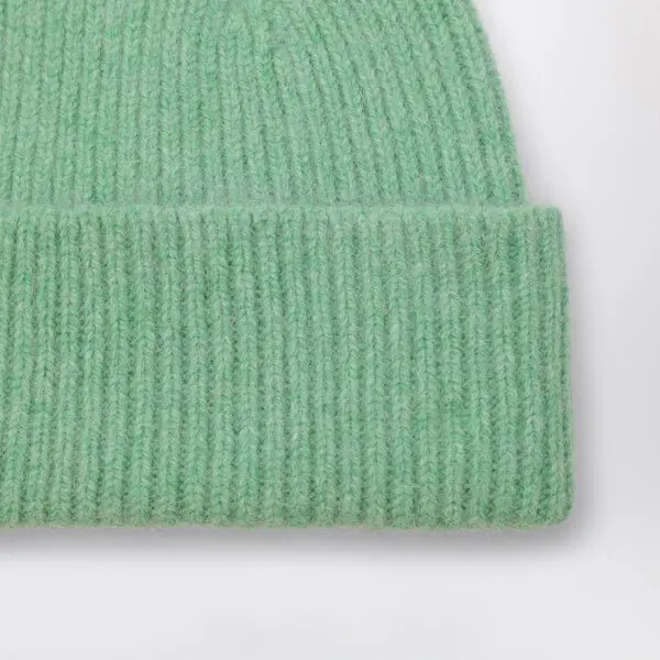 LE BONNET Beanie In Wool And Caregora In Jade