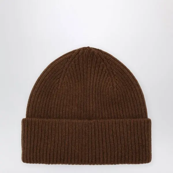 LE BONNET Beanie In Wool And Caregora In Walnut