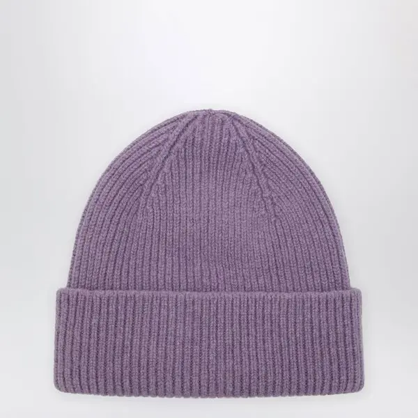 LE BONNET Beanie In Wool And Caregora In Lavender - Purple