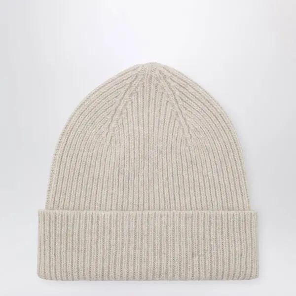 LE BONNET Beanie In Wool And Caregora In Ivory
