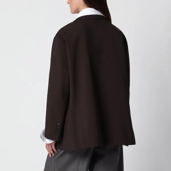 THE FRANKIE SHOP Bea Dark Single-breasted Jacket