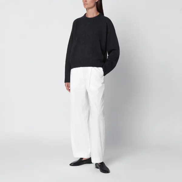 Loulou De Saison Briha Sweater In Grey Mélange Wool And Cashmere