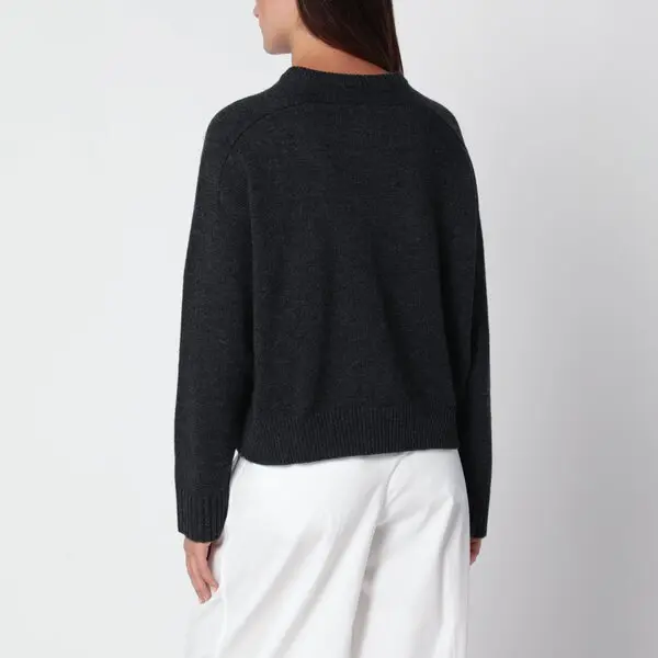 Loulou De Saison Briha Sweater In Grey Mélange Wool And Cashmere