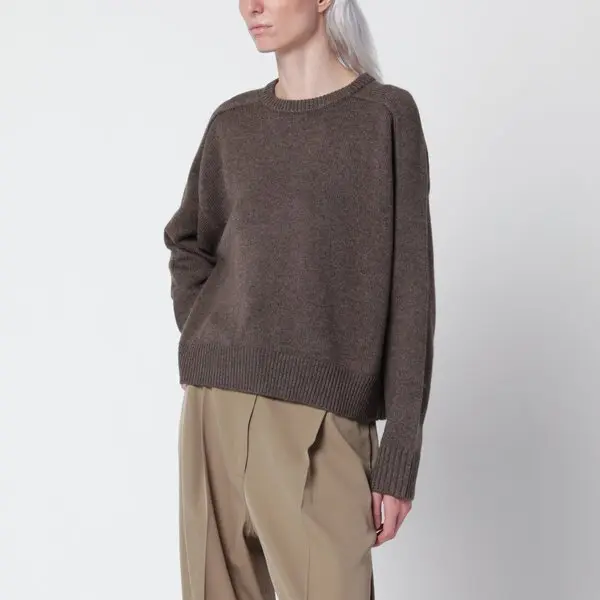Loulou De Saison Briha Sweater In Taupe Wool And Cashmere - Brown