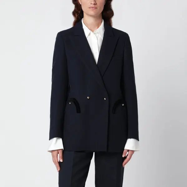 BLAZÉ MILANO Resolute Everyday Blazer In Navy Wool - Blue