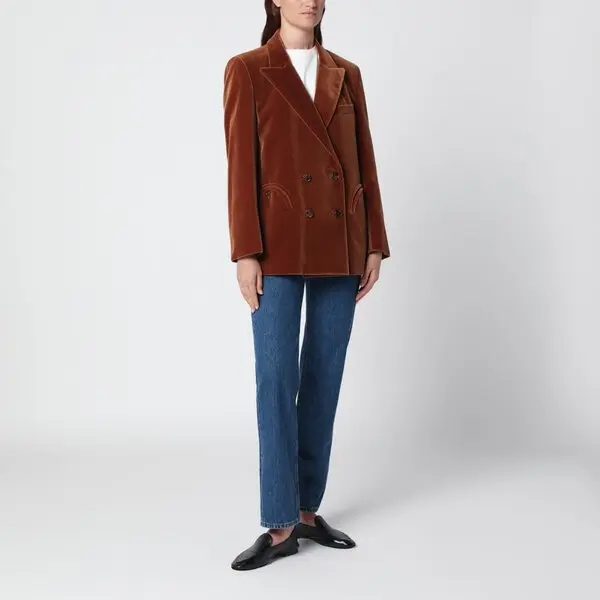 BLAZÉ MILANO Velvet Double-breasted Blazer