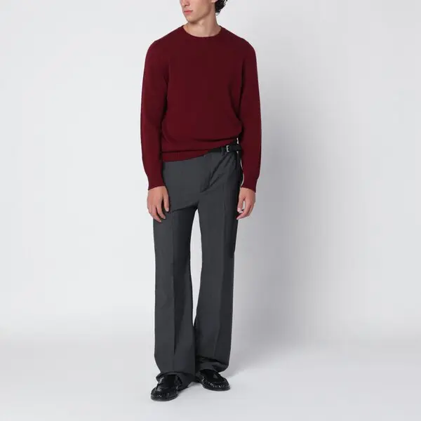 DRUMOHR Crew-neck Sweater In Burgundy Cashmere