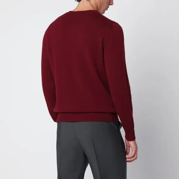 DRUMOHR Crew-neck Sweater In Burgundy Cashmere