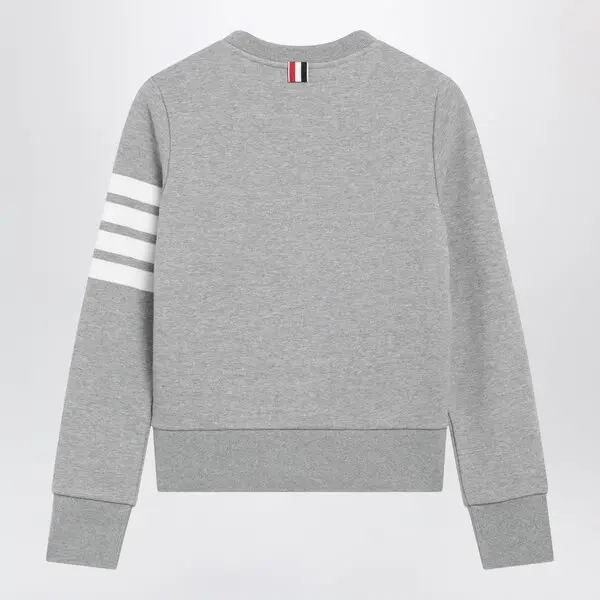 Thom Browne Light 4-bar Crew-neck Sweatshirt In Cotton