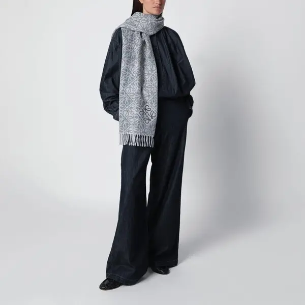 Loewe Anagram Wool And Cashmere Scarf