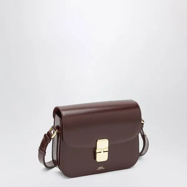 A.p.c. Small Grace Shoulder Bag In Wine - Burgundy