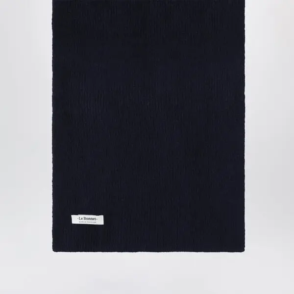 LE BONNET Scarf In Wool And Caregora In Midnight