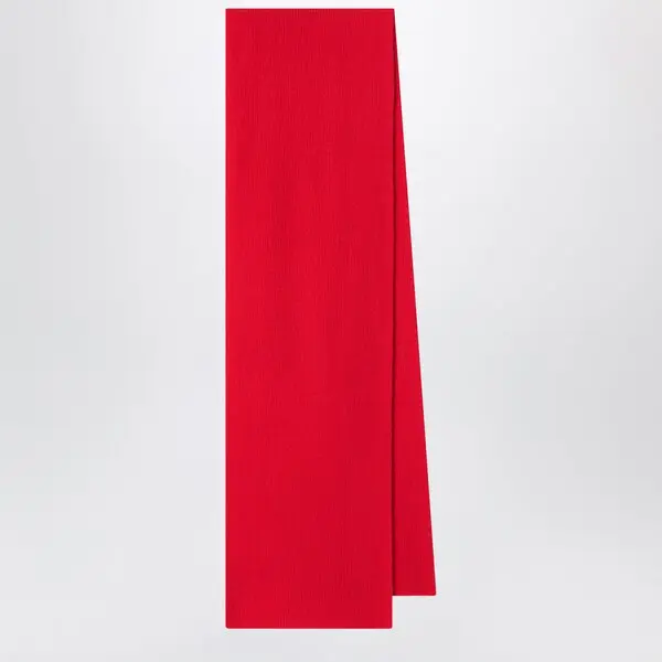LE BONNET Scarf In Wool And Caregora In Crimson - Red