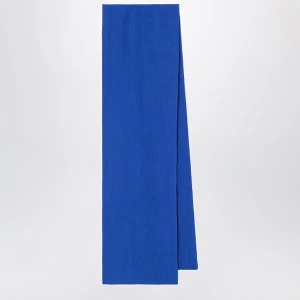LE BONNET Scarf In Wool And Caregora In Royal Azure - Blue